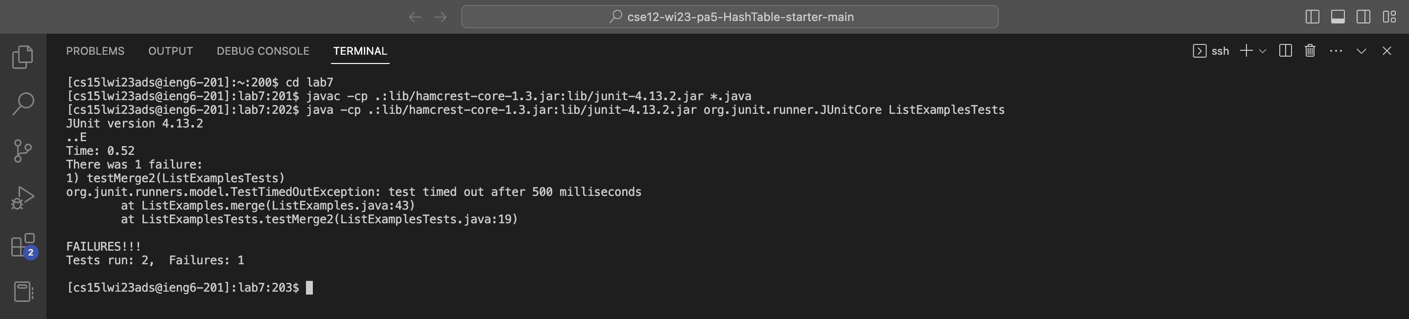Baseline | cse15l-lab-reports